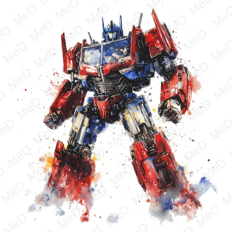 9 PNG Watercolor Superheroes: Splash Art & T-shirt Designs (digital ...