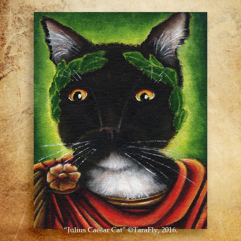 Julius Caesar Cat Shakespeare Literary Cats 8x10 Fine Art | Etsy