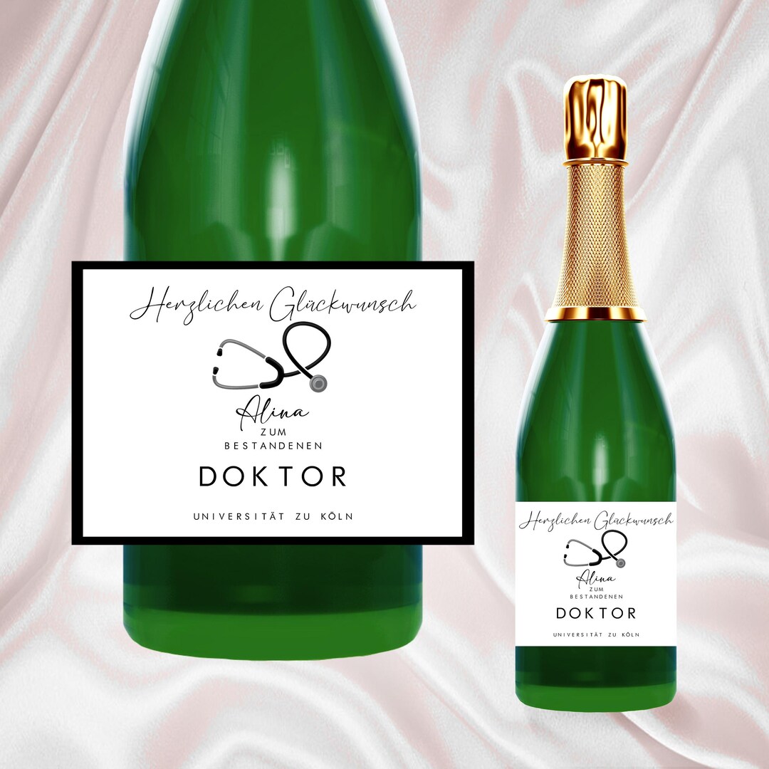 Doktor 2026 Etikett Master Bachelor Abitur Abschluss Flaschenetikett ...