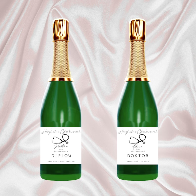 Doktor 2026 Etikett Master Bachelor Abitur Abschluss Flaschenetikett ...