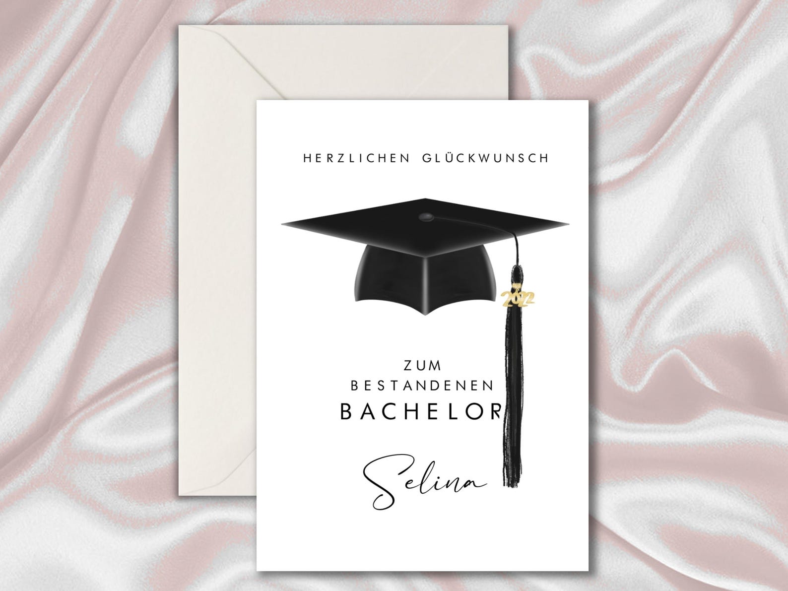 Bachelor Abitur Master Doctor Exam Graduation Personalized Folding Card ...