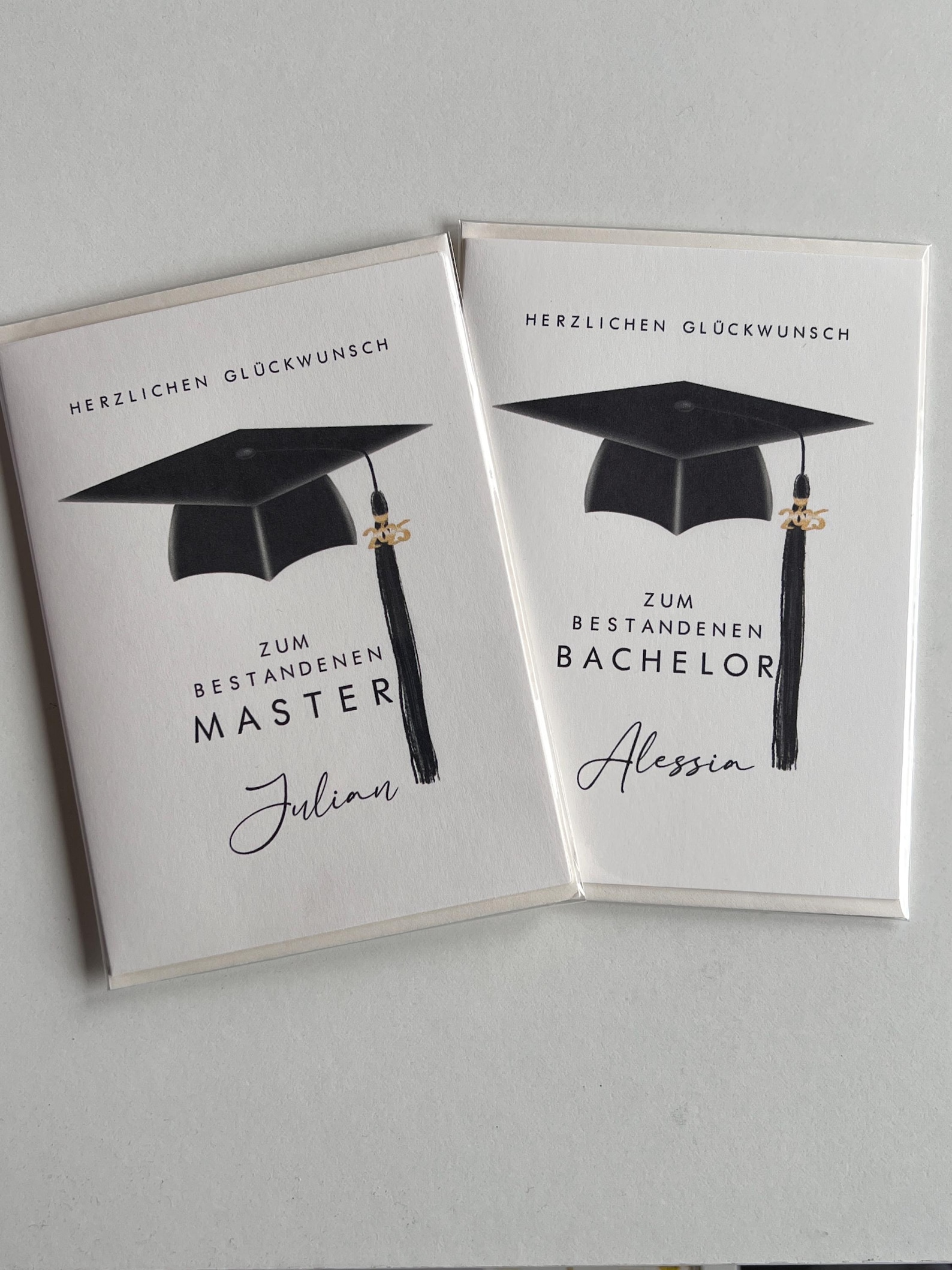 Bachelor Abitur Master Doctor Exam Graduation Personalized Folding Card ...