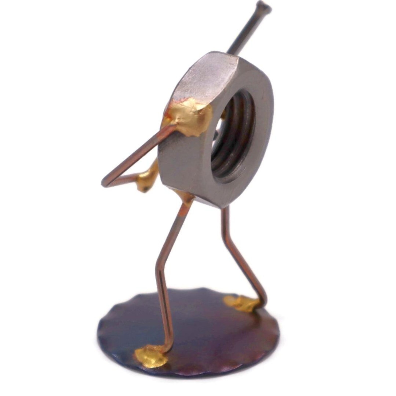 Hand-brazed Baseball Nut Sculpture: Metal Art Figurine - Etsy