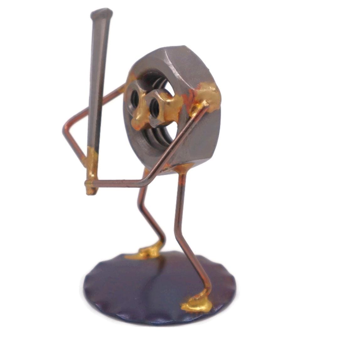 Hand-brazed Baseball Nut Sculpture: Metal Art Figurine - Etsy