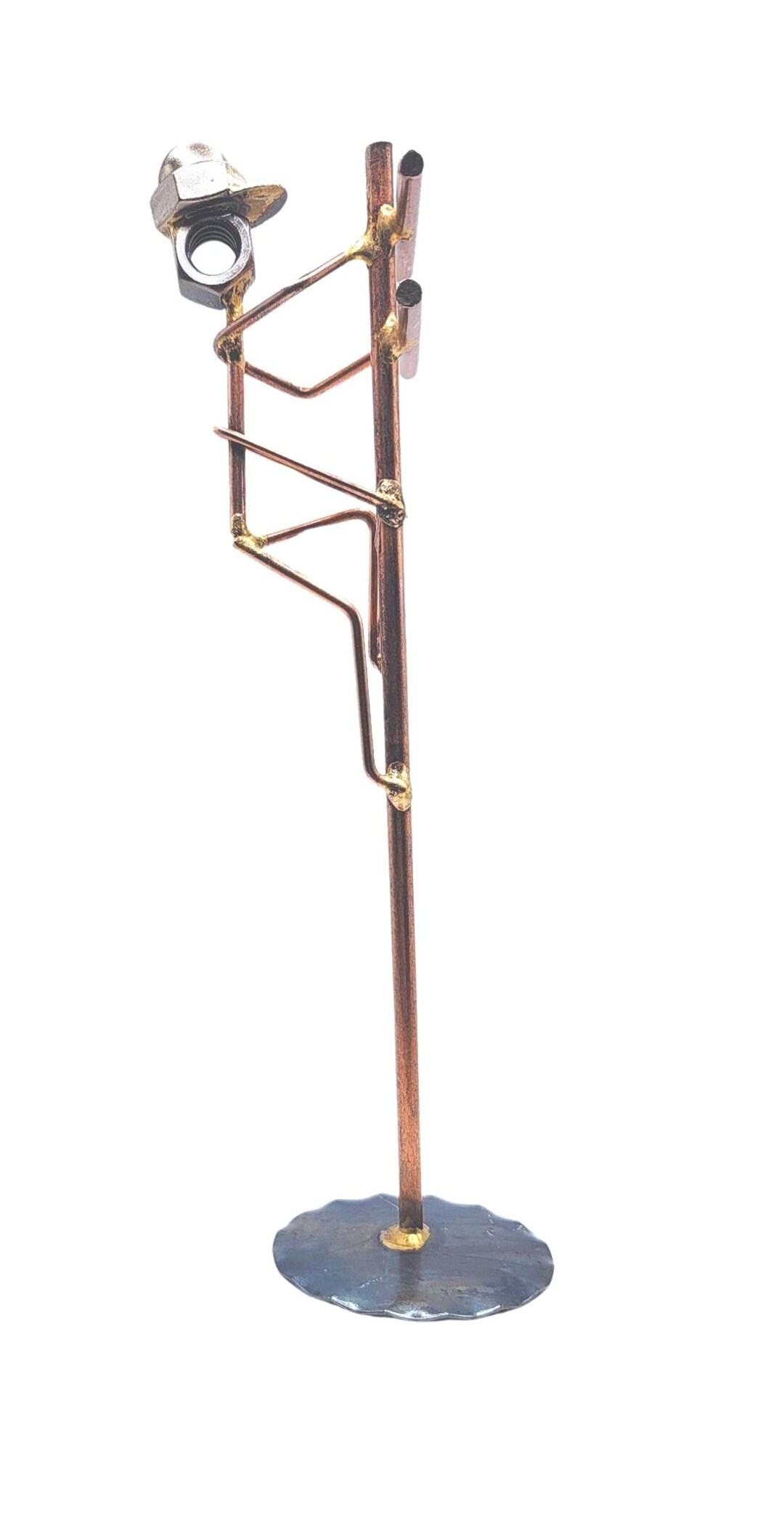 Hand Brazed Metal Lineman Figurine – Unique Office Decor - Etsy