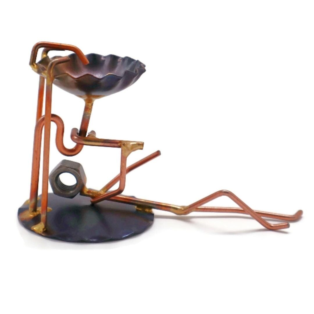 Handmade Scrap Metal Plumber Sculpture: Unique Plumbing Decor Gift - Etsy