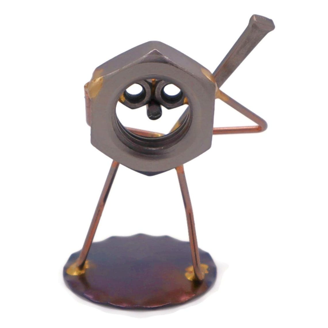 Hand-brazed Baseball Nut Sculpture: Metal Art Figurine - Etsy