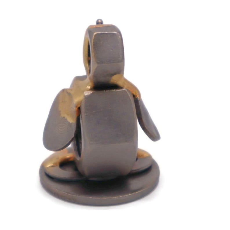 Handmade Scrap Metal Penguin Sculpture: Recycled Art Figurine - Etsy