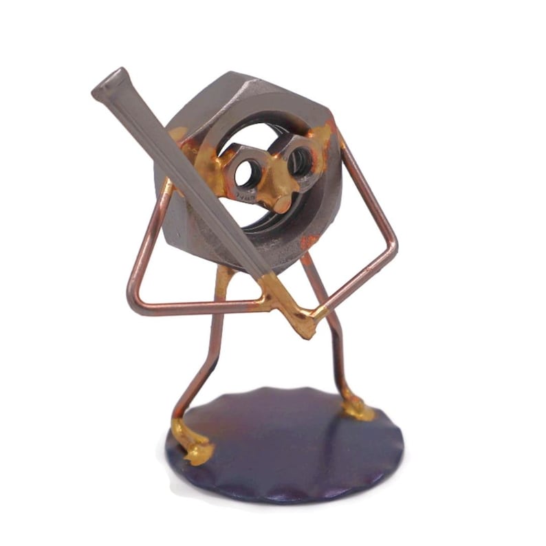Hand-brazed Baseball Nut Sculpture: Metal Art Figurine - Etsy