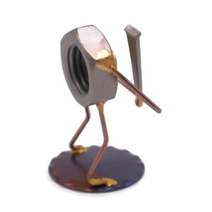 Hand-brazed Baseball Nut Sculpture: Metal Art Figurine - Etsy