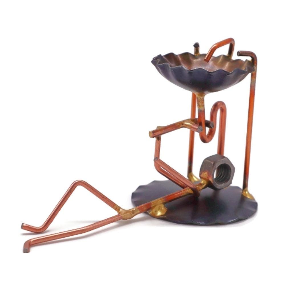 Handmade Scrap Metal Plumber Sculpture: Unique Plumbing Decor Gift - Etsy