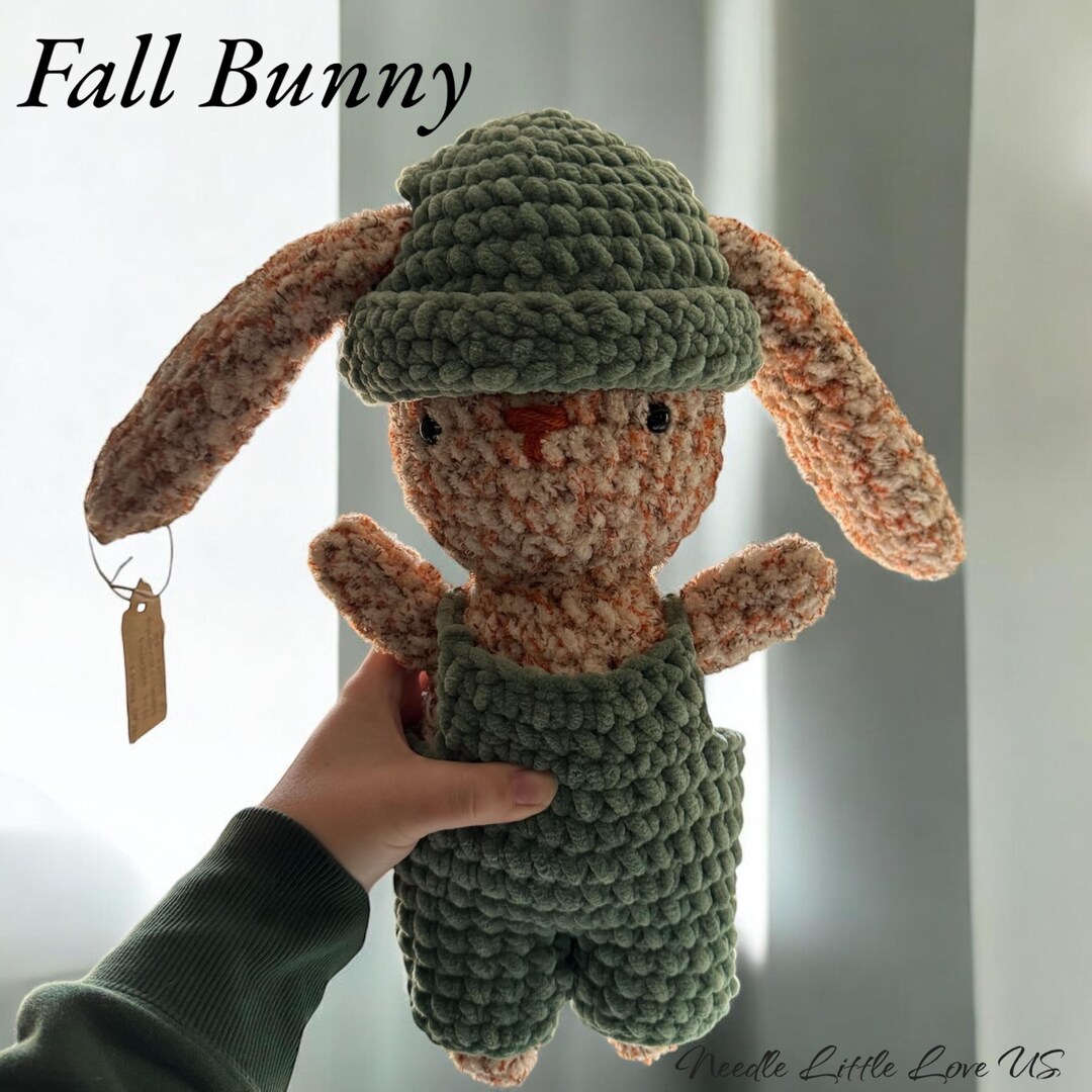 Crochet Plush Fall Snuggle Bunny - Etsy