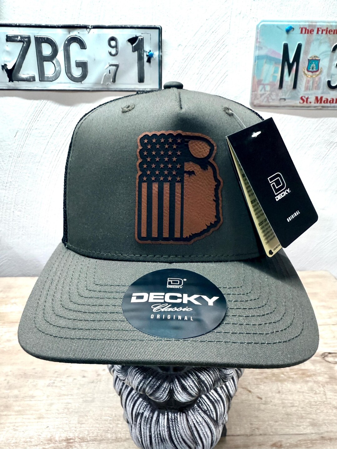 American Flag Beard Trucker Hat, Funny Beard Gift for Bearded Man ...