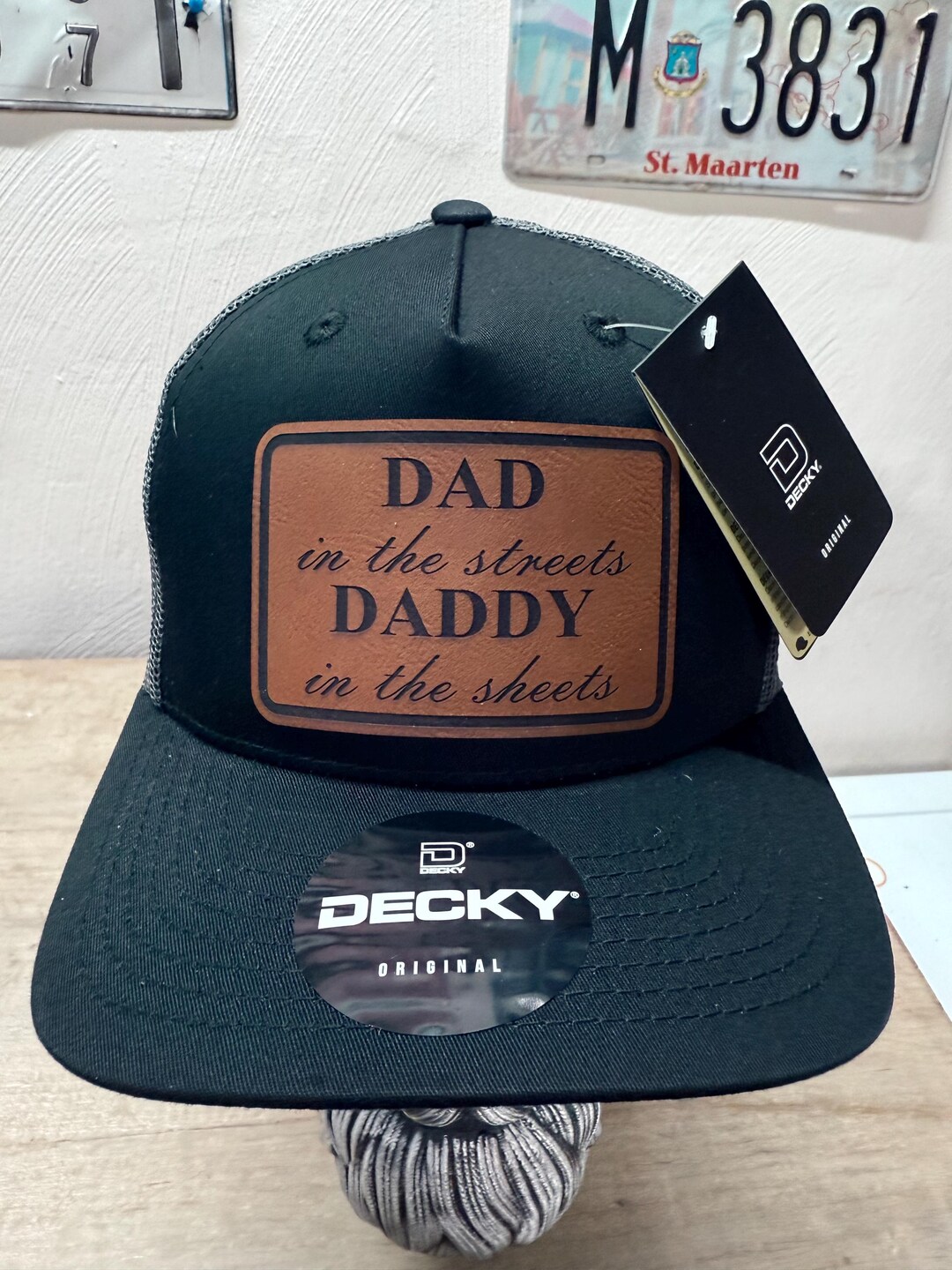 Dad Hat - Funny "dad in the Streets Daddy in the Sheets" Leather Patch ...
