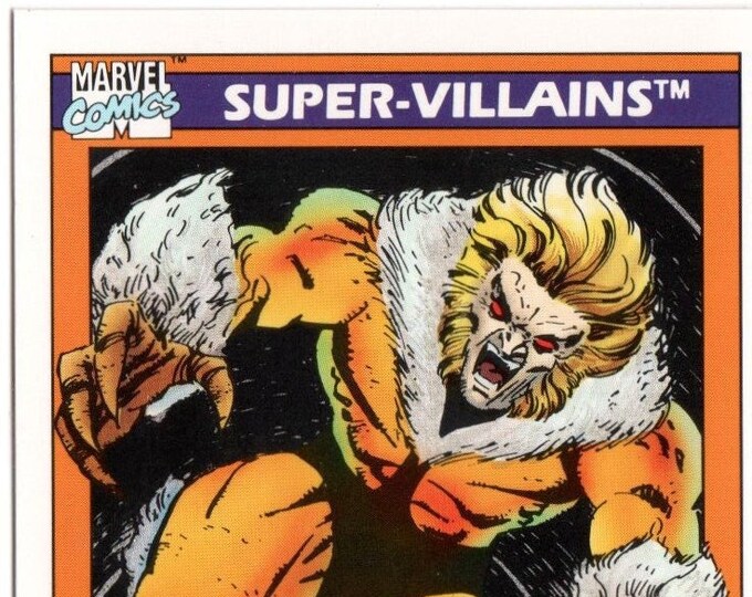 1990 Marvel Universe Series 1 SABRETOOTH Card - Etsy