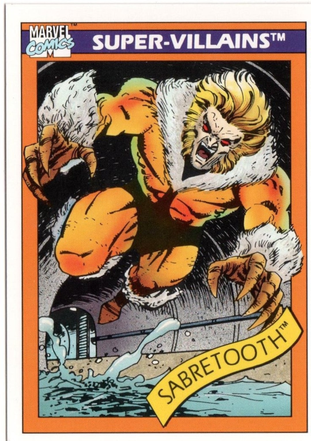 1990 Marvel Universe Series 1 SABRETOOTH Card - Etsy