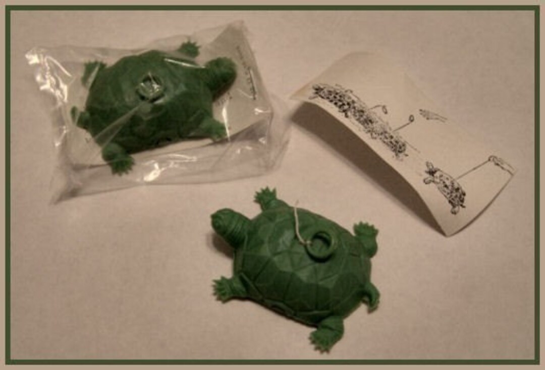 1950's Rubber Turtle Action Toy PULL STRING LOADED - Etsy