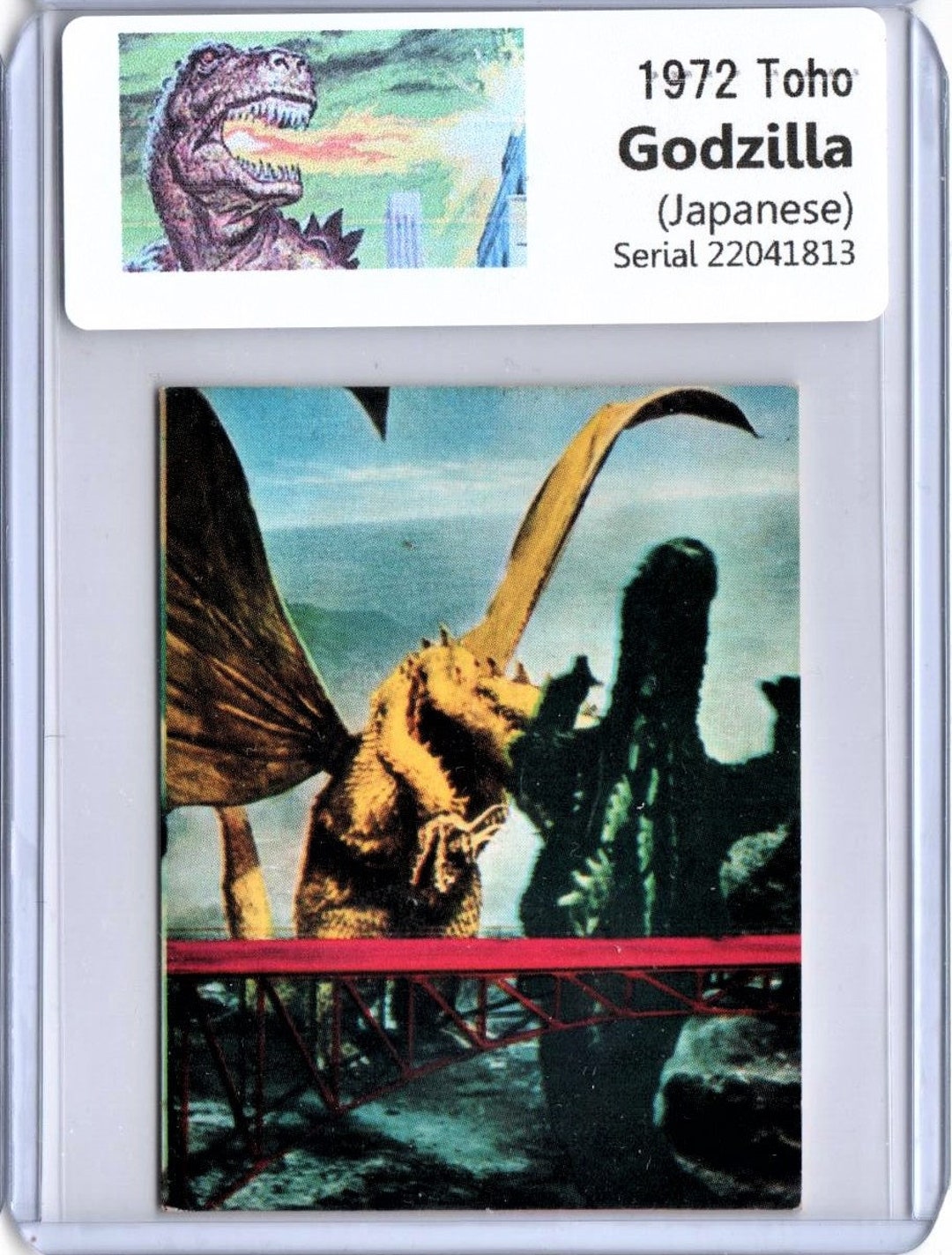 1972 Godzilla GHIDORA Toho Card JAPAN - Etsy