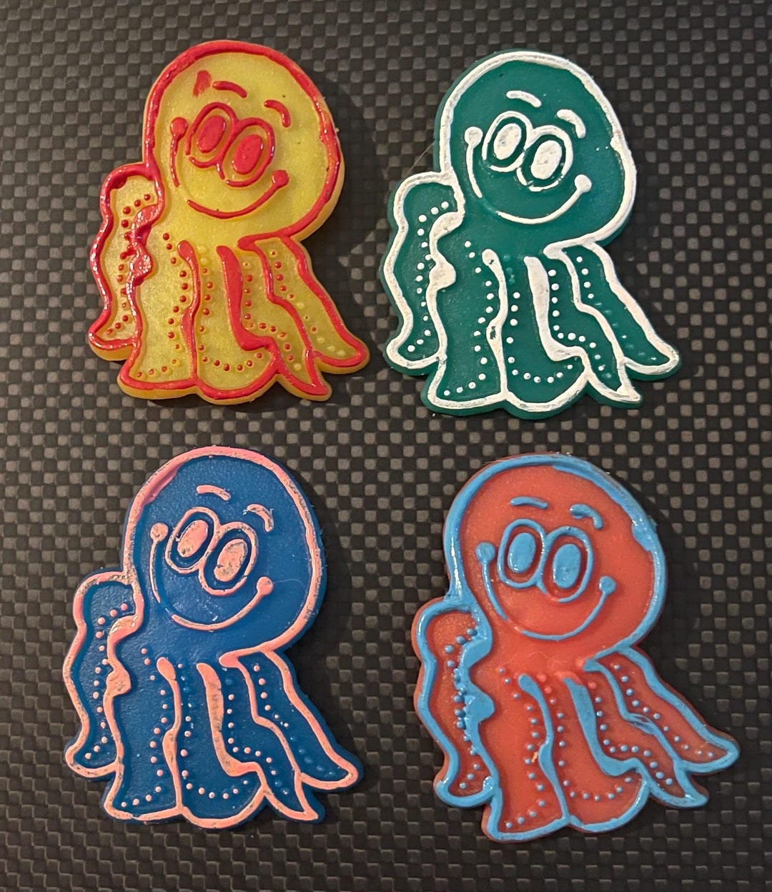 1970s Octopus Suction Cup Sign - Retro Kitchen Decor (set of 4) - Etsy