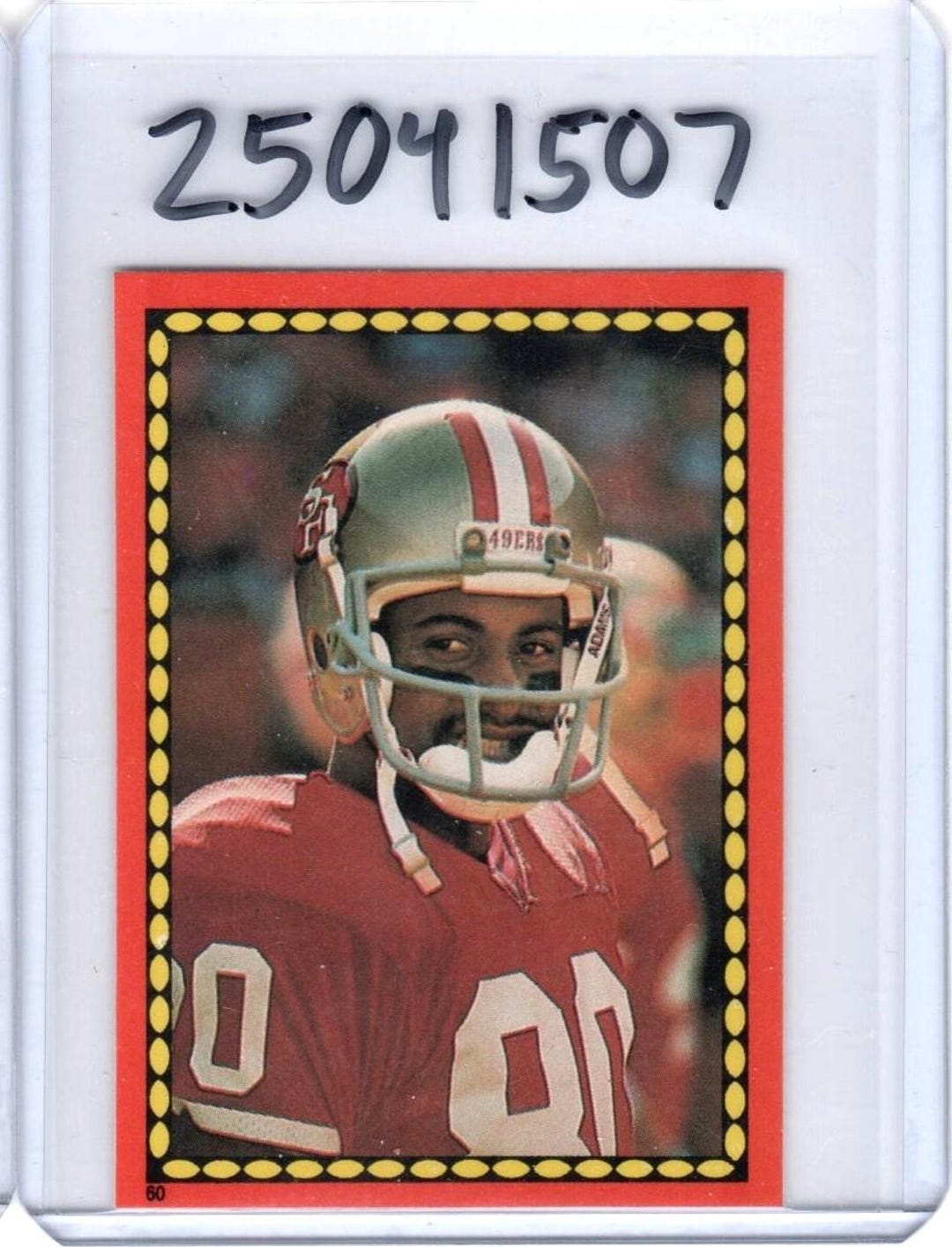 1988 Topps Football Super Star Sticker JERRY RICE - Etsy