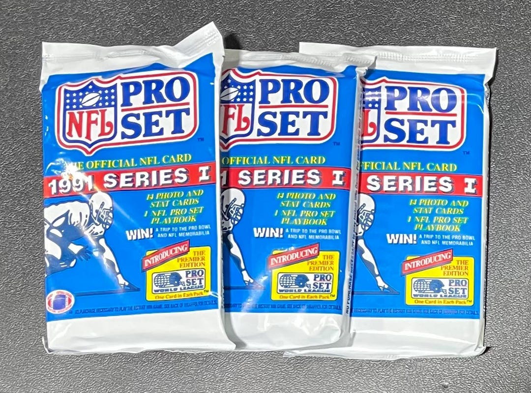 3 - 1991 Packs of the OFFICIAL NFL Pro Set Football Cards From Series ...
