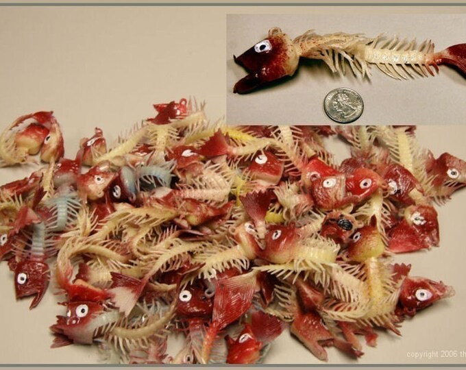 1960's Weird Rubber Dead 6 Inch Fish Skeleton HILARIOUS - Etsy