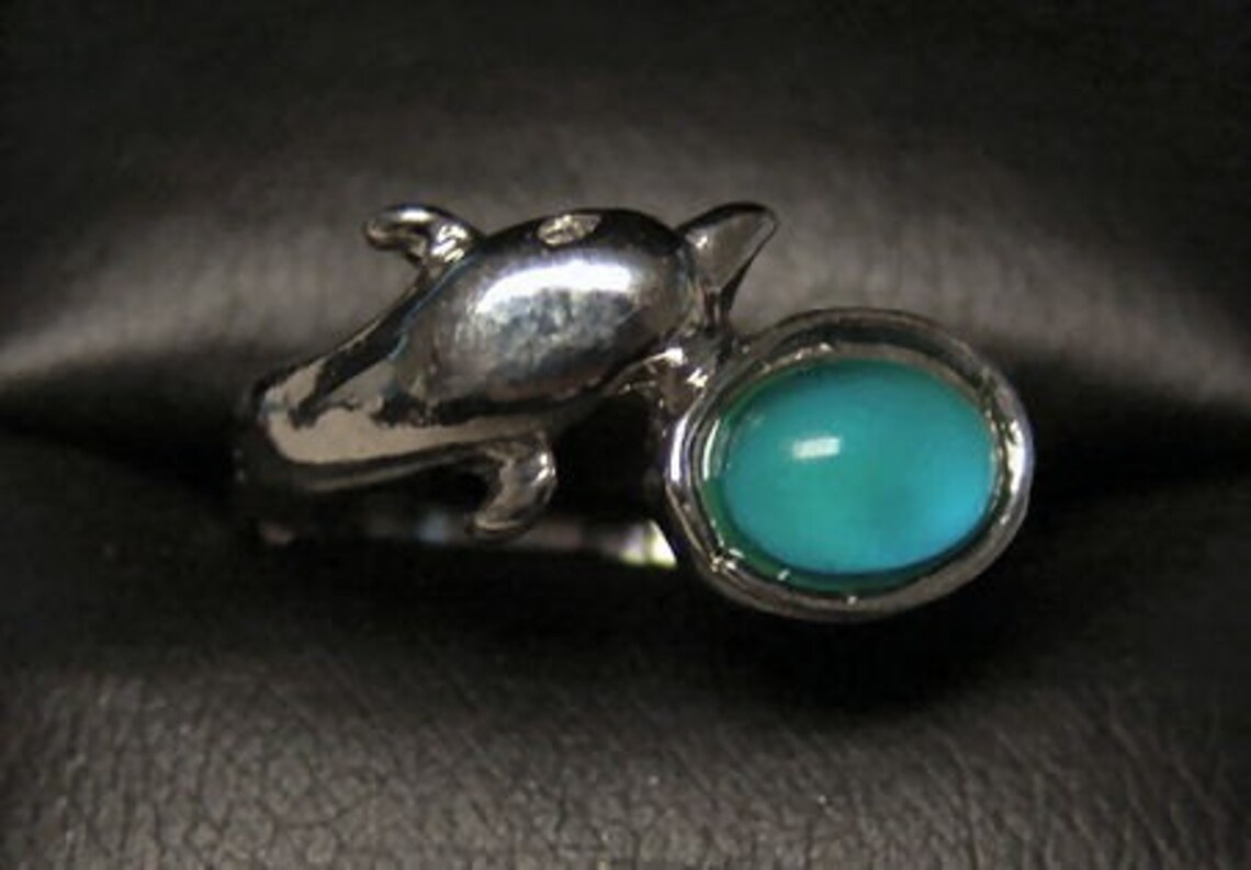 1970s Rare DOLPHIN MOOD RING Medium - Etsy