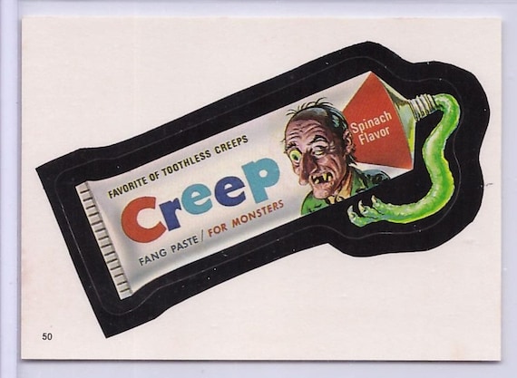 1986 Topps Wacky Packages Creep Toothpaste Sticker | Etsy