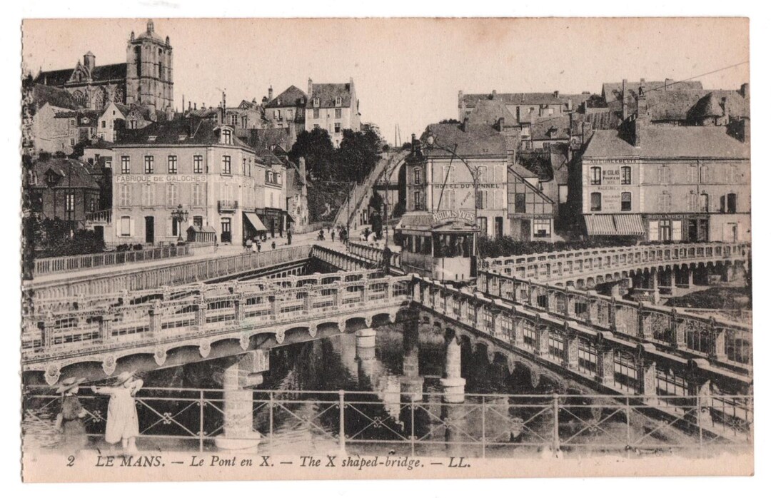 1895 Postcard Le Mans France X-shaped Bridge 211101 Pc - Etsy
