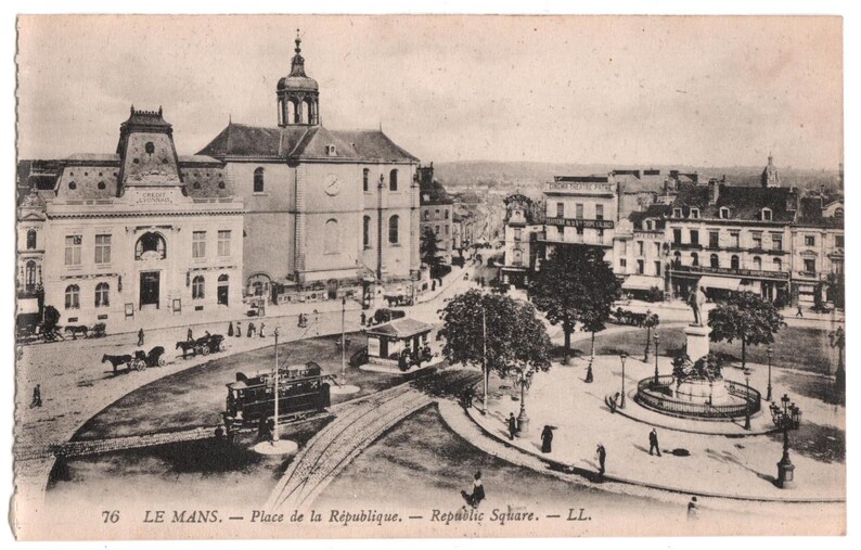 1895 Postcard Le Mans France Republic Square 211101 Pc - Etsy