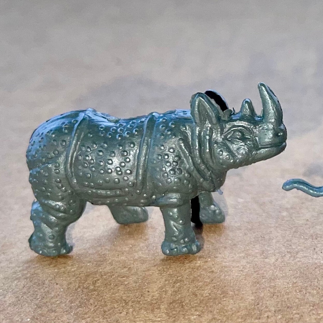 1964 Rhino Figure From Original Zoo Set Display Box - Etsy