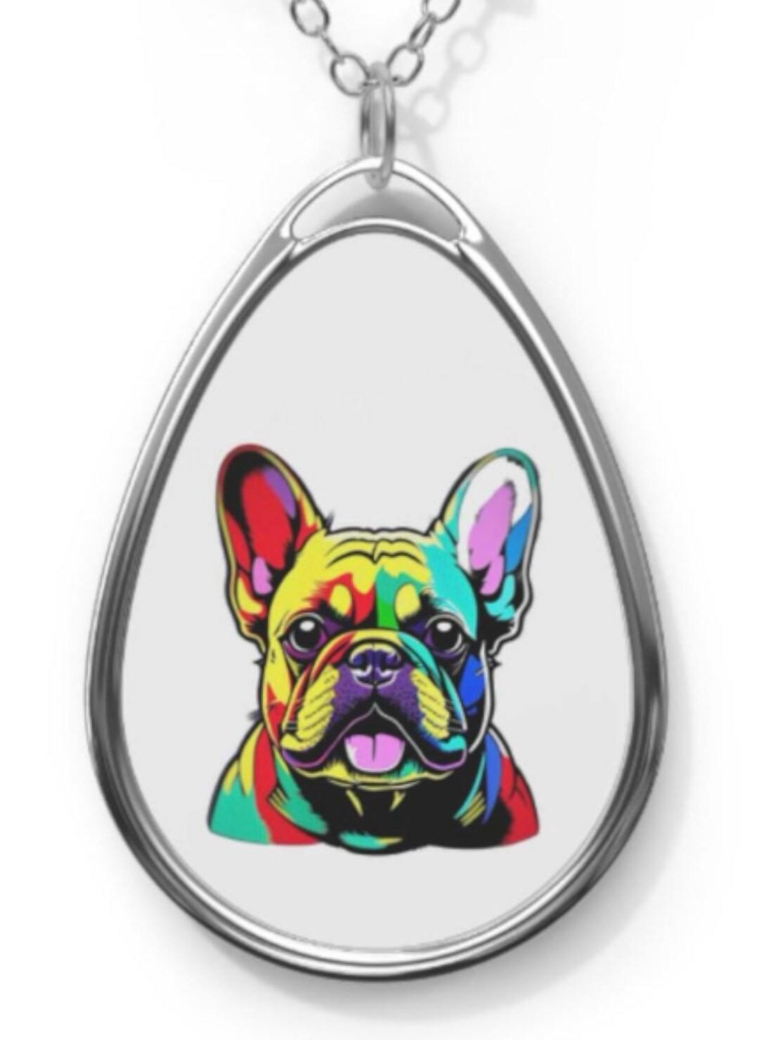 Bright French Bulldog Pendant and Chain by Therp Sajik - Etsy