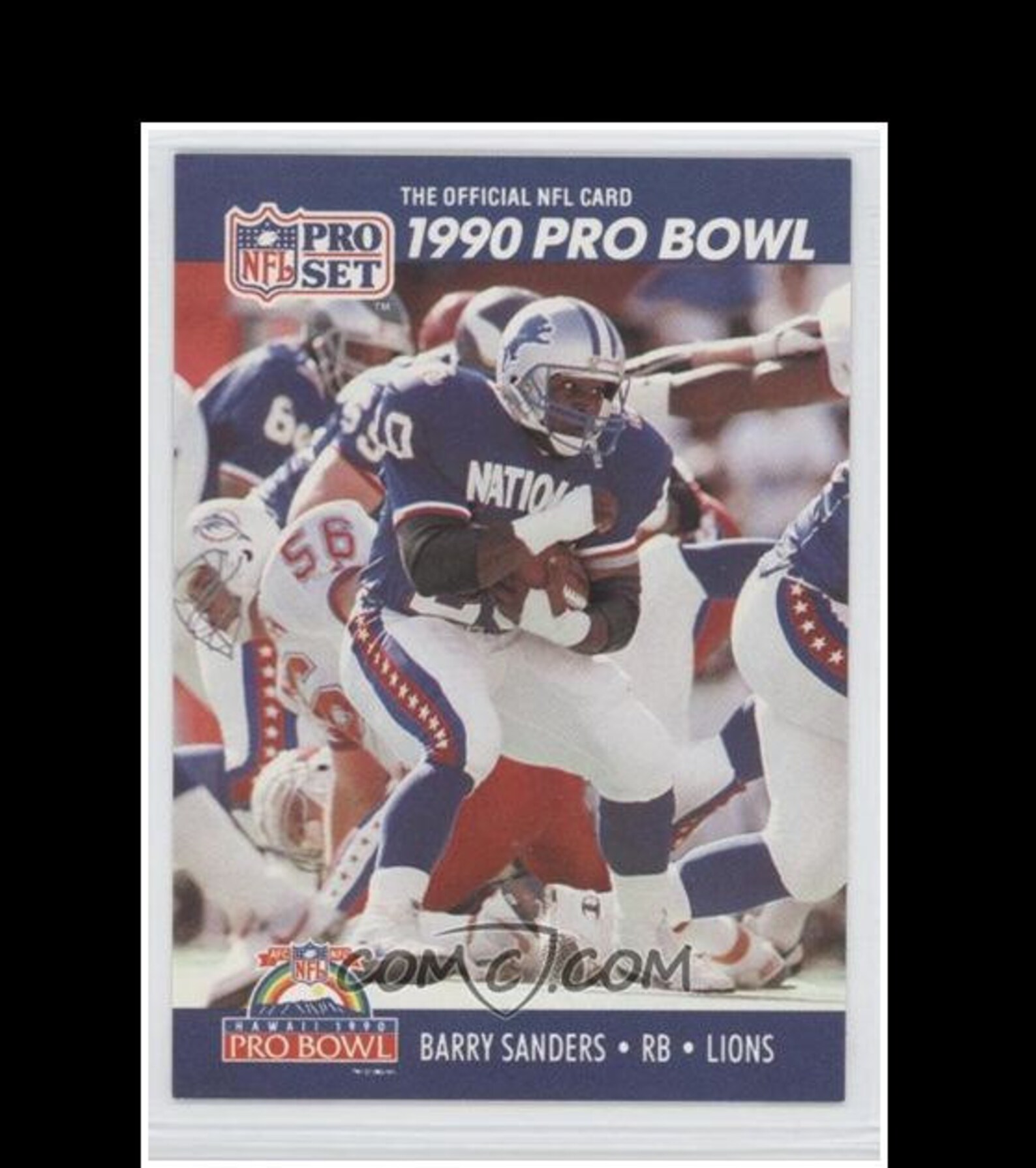 1990 BARRY SANDERS Pro Set Pro Bowl Official NFL Football Card | Etsy
