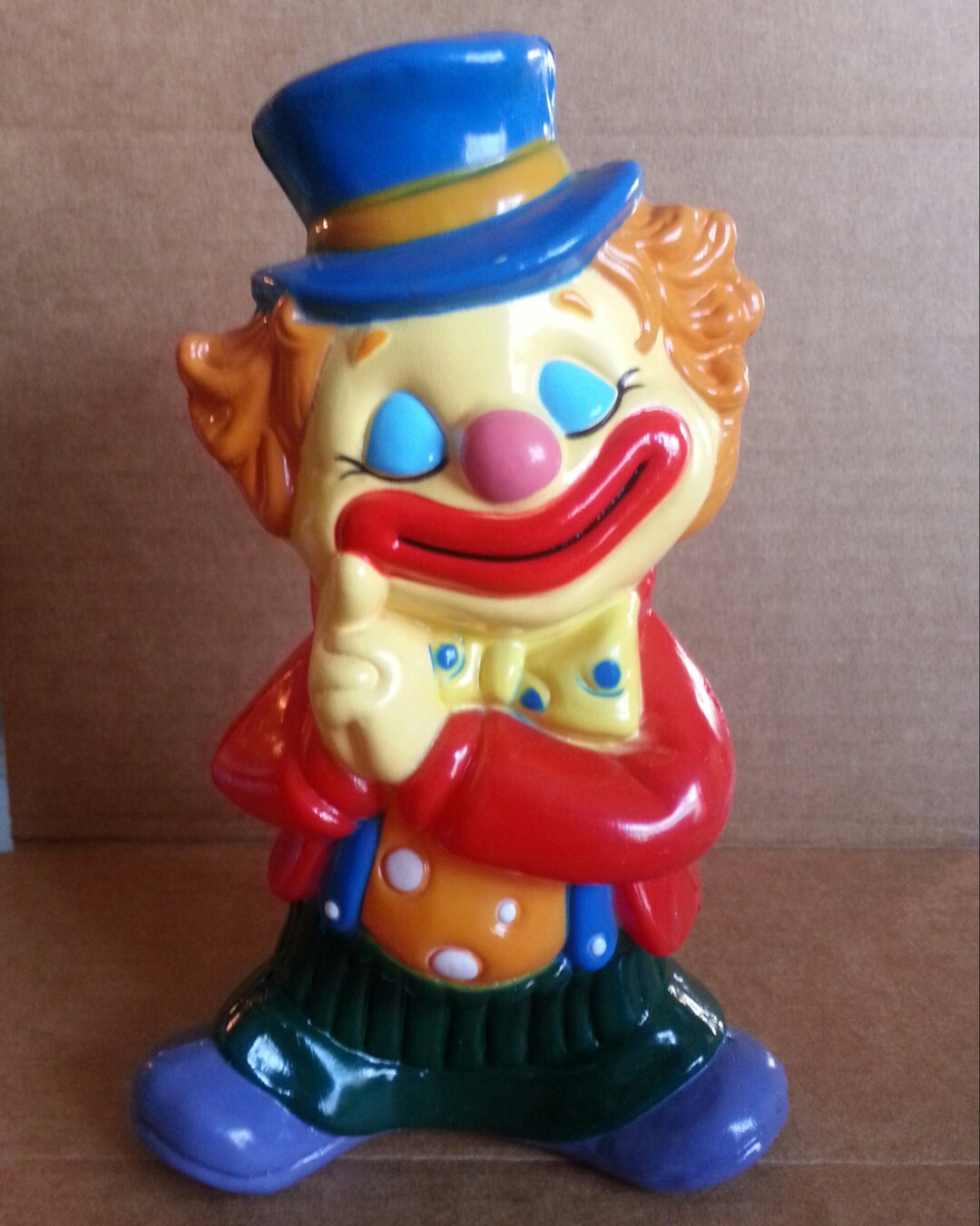 1970-1975 Large Hard Plastic CLOWN IN LOVE Bank From Carnivals and ...