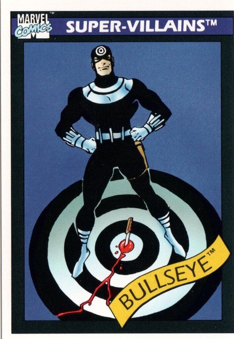 1990 Marvel Universe Series 1 BULLSEYE Card - Etsy