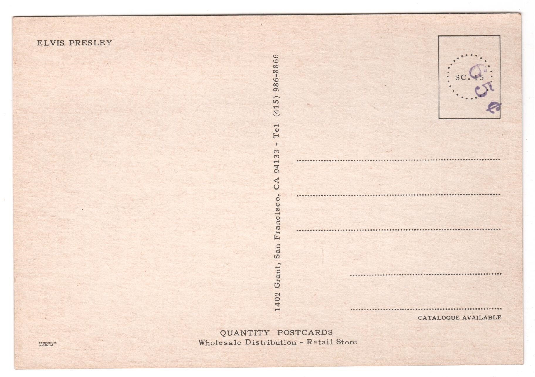 1970s Elvis Presley Postcard - Etsy
