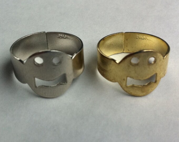 1960's Metal Cracker Jack Ring in SMILEY FACE Design PICK Your Tone - Etsy