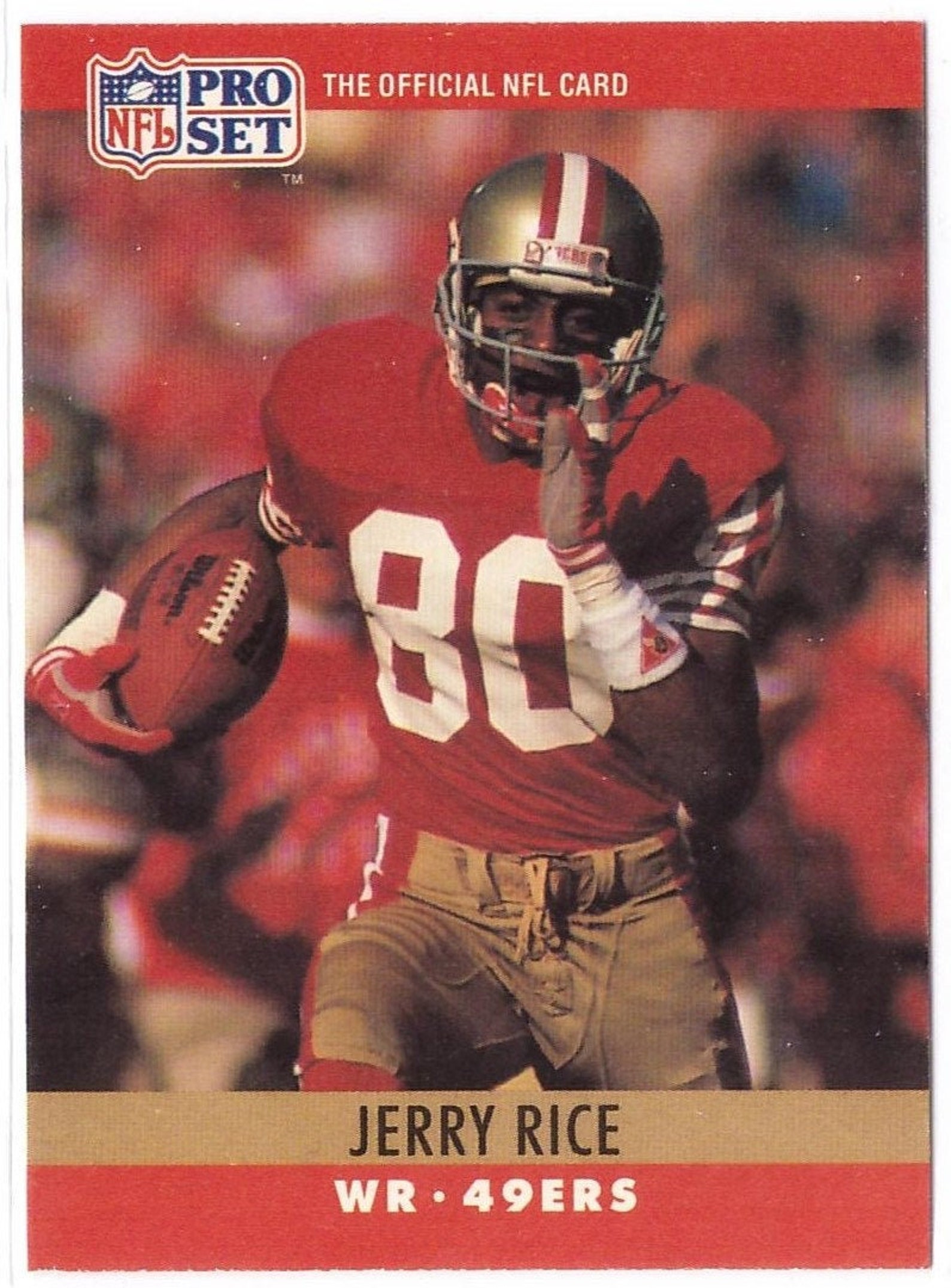 1990 Jerry Rice 295 Official NFL Pro Set Card | Etsy