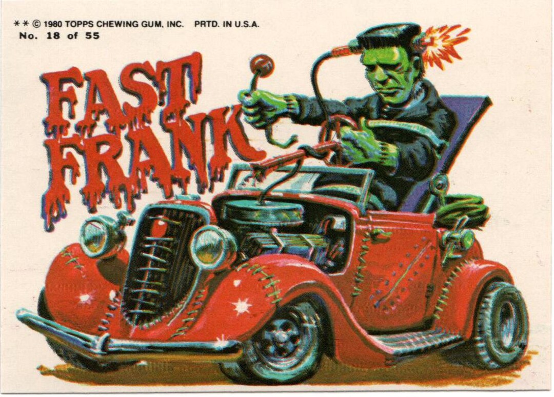 1980 Topps Weird Wheels Card FAST FRANK - Etsy