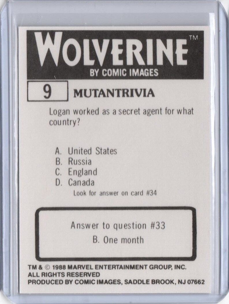 1988 Marvel WOLVERINE Sewer Rat From Wolverine Set - Etsy