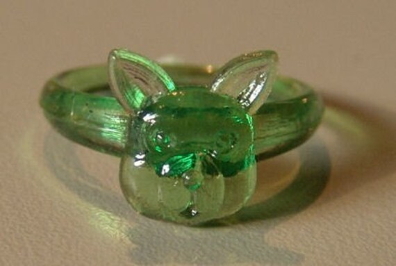 1960-70s Lucky Charm Ring RABBIT | Etsy