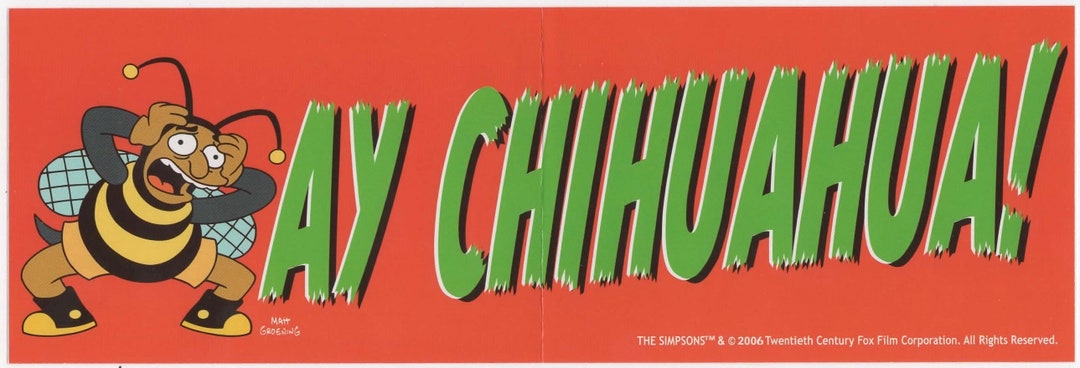 8" the Simpsons BEE Sticker Decal Official - Etsy