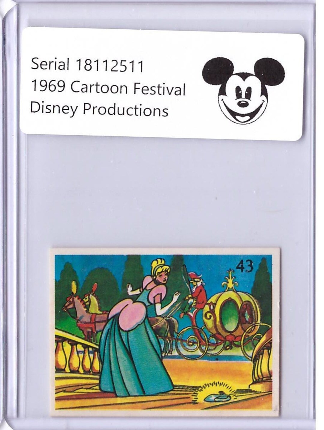 1969 Cartoon Festival Disney Sticker Cinderella - Etsy