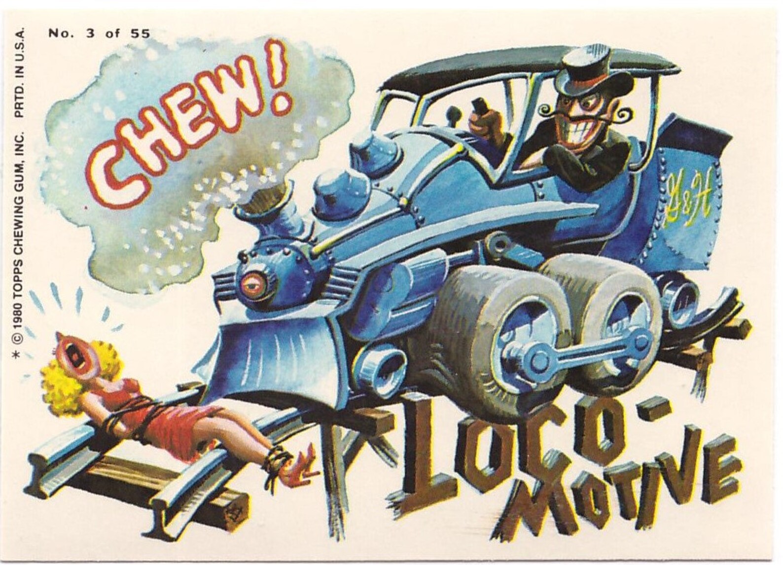 1980 Topps Weird Wheels Card LOCO-MOTIVE - Etsy