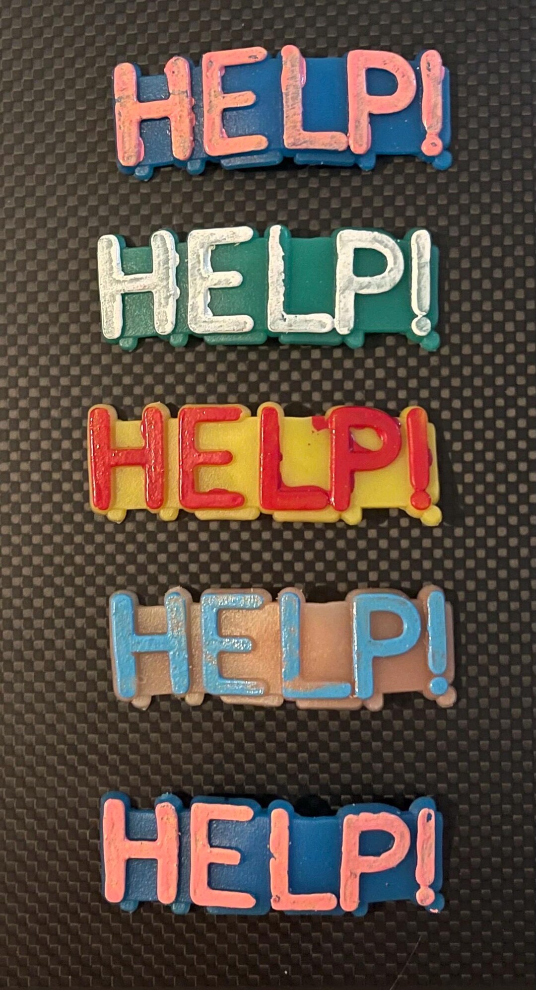 Vintage 1970s HELP! Rubbery Suction Signs - Set of 5 - Etsy