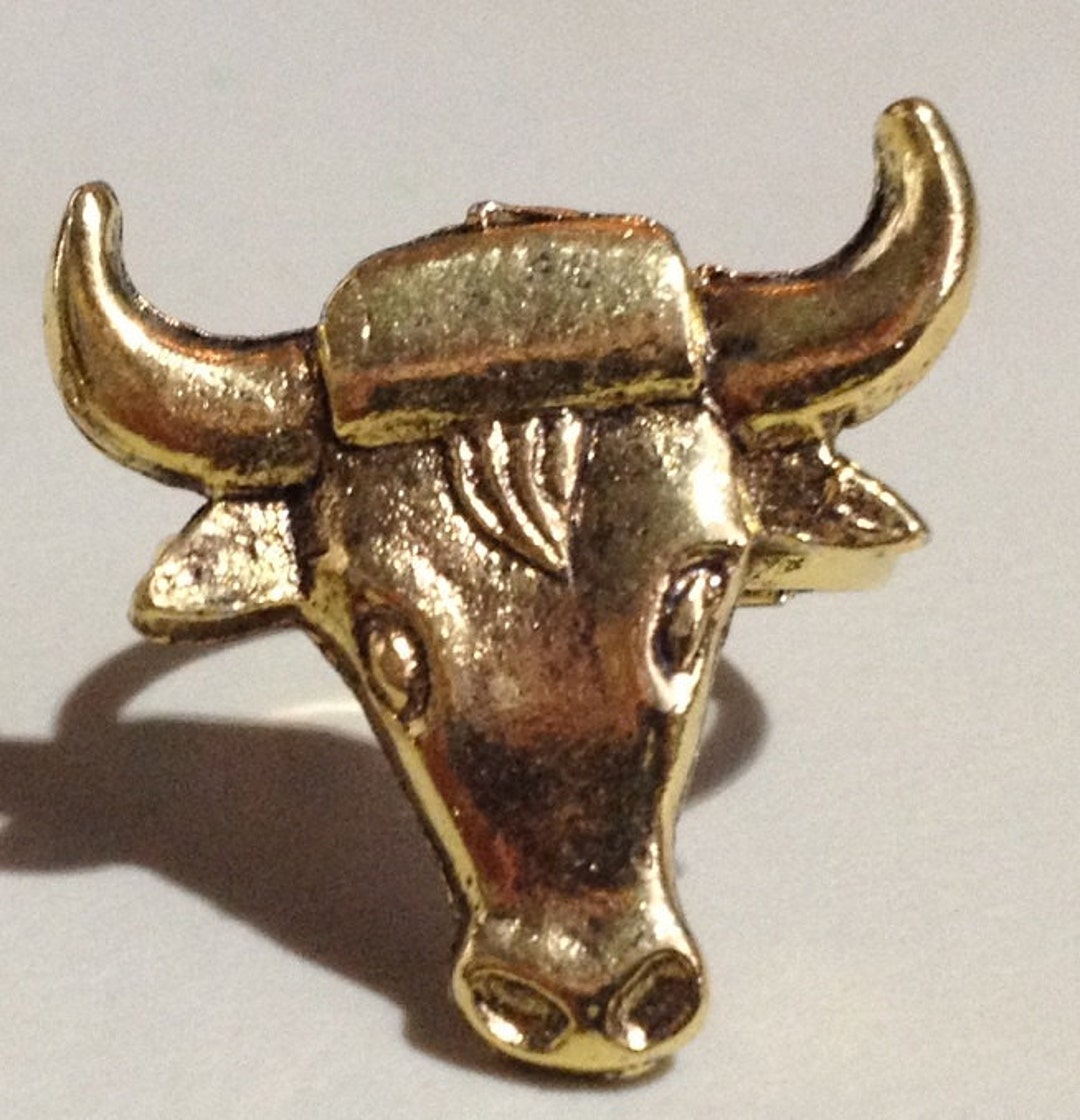 1960s Rare BULL HEAD Ring From Circus and Rodeo Events - Adjustable - Etsy