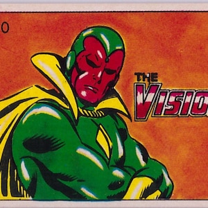 Rare 1980 Marvel Super Heroes the Vision 40 Sticker - Etsy
