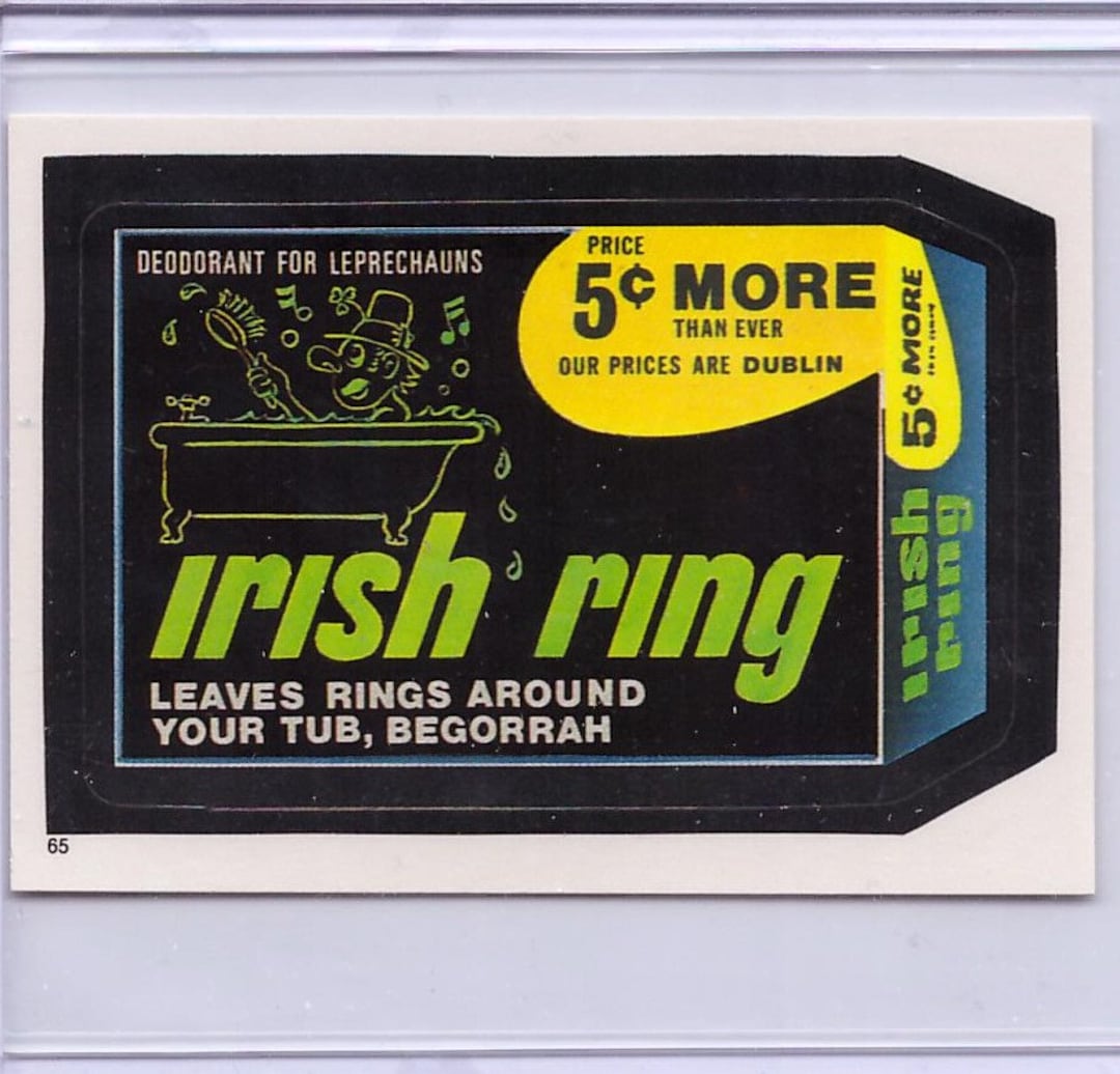 1986 Topps Wacky Packages Irish Ring Soap Sticker - Etsy