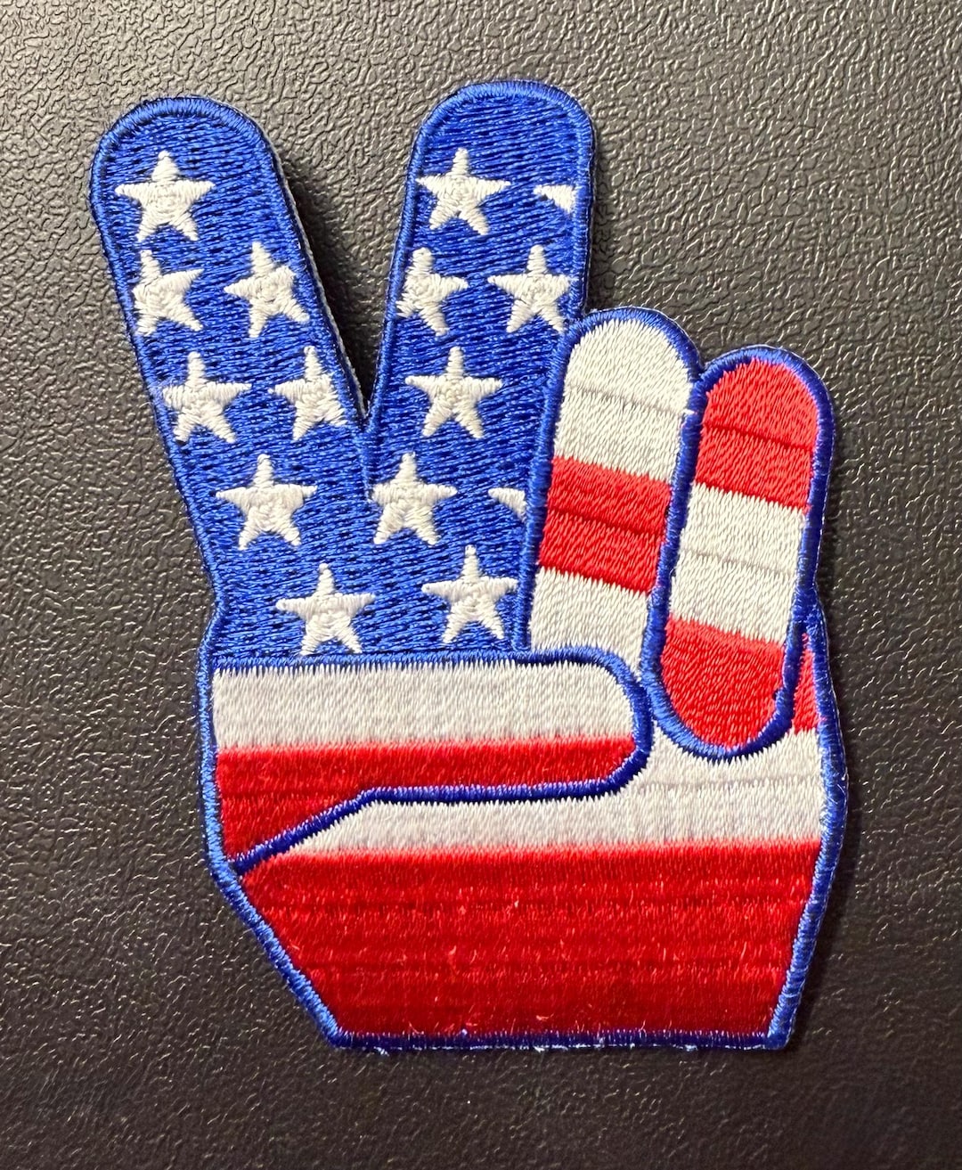 1960s-70s Hippie Peace Movement TWO FINGER PEACE Red White and Blue ...