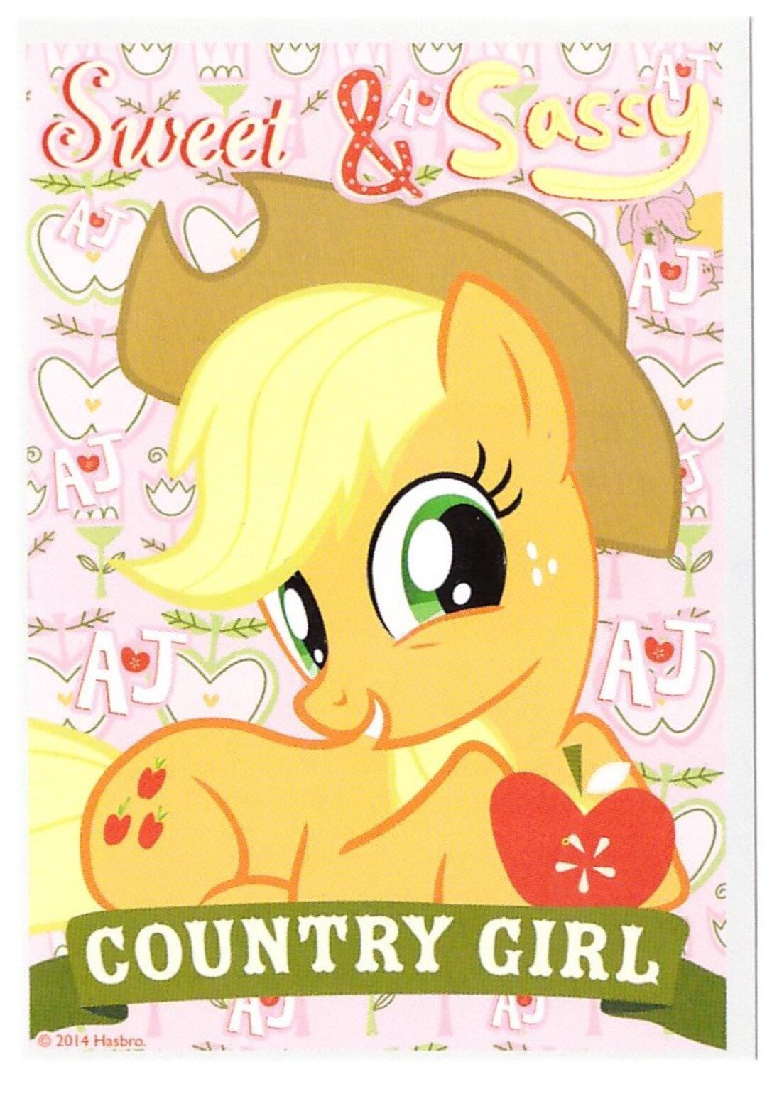 APPLE JACK My Little Pony Sticker From Vending Company - Etsy